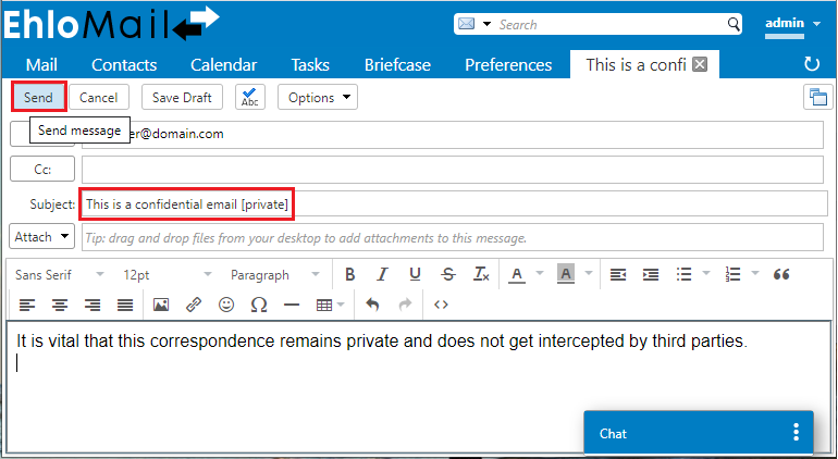 Sending Encrypted Emails | EhloMail User Guide